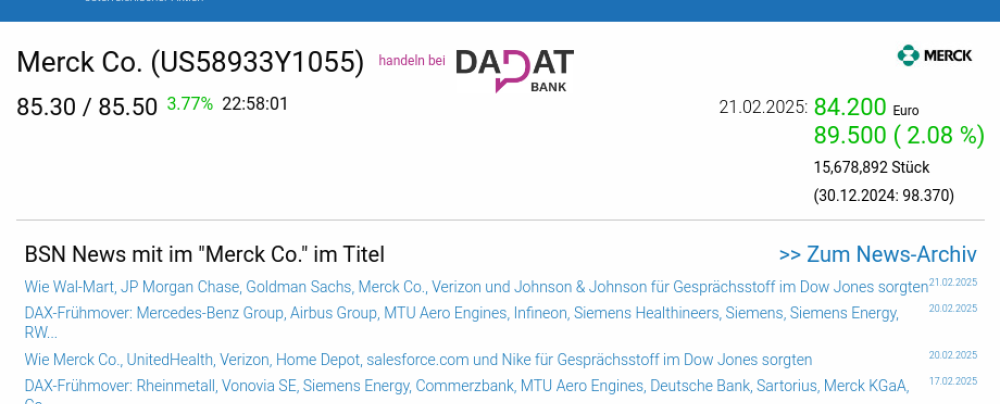 Wie UnitedHealth, American Express, 3M, Merck Co., Coca-Cola und ...