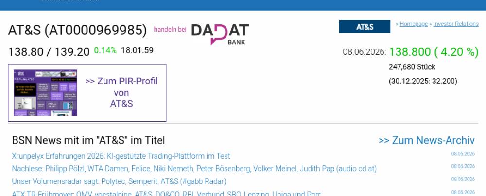 Wie OMV, AT&S, voestalpine, Wienerberger, Porr und Bawag für ...