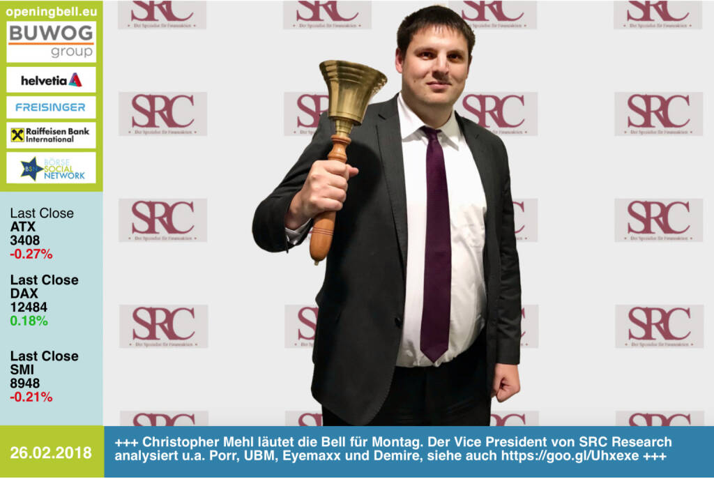 Christopher Mehl läutet die Opening Bell für Montag | boerse-social.com