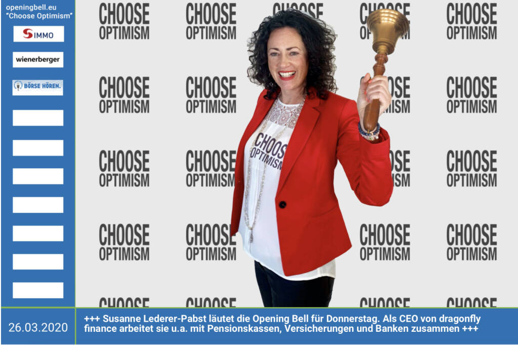 Susanne Lederer-Pabst läutet die Long Distance Opening Bell für ...